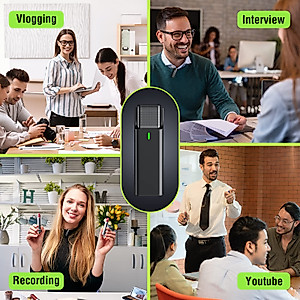 BILIYIP Wireless Lapel Microphone, 2.4GHz Plug-Play, Compatible with iPhone, iPad, 48H Charging Case, Noise Reduction, Auto Syncs