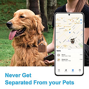 Fintie Genuine Leather Case for Samsung Galaxy SmartTag, Anti-Scratch Lightweight Protective Skin Cover with Keychain for Galaxy SmartTag Tracker, Brown