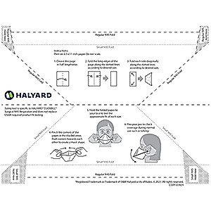 HALYARD FLUIDSHIELD N95 Respirators, ASTM Level 3 Mask, Regular Size, Orange, 46727 (Case of 210)