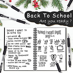 Gel Pens, 30 Pack Black Gel Pen Fine Point, Retractable Gel Ink Rollerball Pens for Smooth Writing (0.7mm)