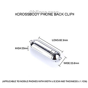 Phone Lanyard,Crossbody Cell Phone Lanyard with Adjustable Detachable,Crossbody Phone Lanyard with Phone Holder,Compatible with iPhone Samsung and Most Smartphones (Silver)