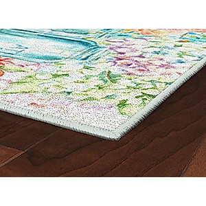 Brumlow Mills Colorful Flowers In Mason Jar Area Rug for Kitchen, Entryway Rug, Living Room or Bedroom Carpet, 1'8" x 2'10", Multi