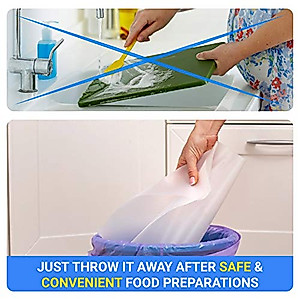 Disposable Plastic Cutting Board for Kitchen & Outdoor – Large Flexible Chopping Boards – Custom Cutting Mats for BBQ and Camping 25’