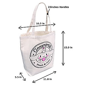 EITAI Sanrio Cinnamoroll Cute Tote Bag, Shopping Bag, Kitchen Reusable Grocery Bag, 15 in(H) x 11.8 in(L) x 5.5 in(W) (5313)