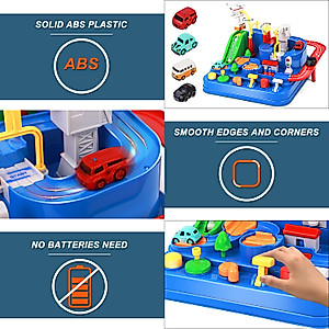 Race Tracks for Boys, Car Toys STEM Track Adventure Educational Toys for Toddlers 3 4 5 6 7 8 Year Old Boys Girls Gifts (W18TY0045US-A)