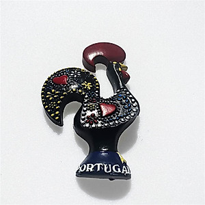 Cock Style Portugal Refrigerator Magnet Travel Souvenir Fridge Decoration 3D Magnetic Sticker Hand Painted Craft Collection