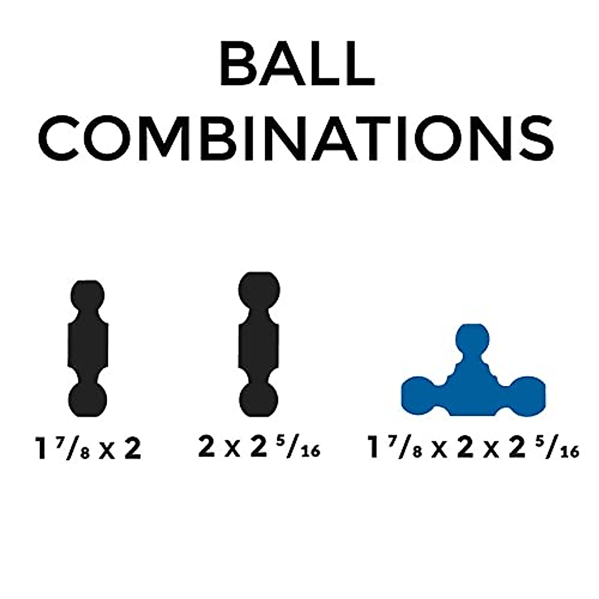 MultiPro Tow & Stow - Fits 2" Receiver, Tri-Ball (1-7/8" x 2" x 2-5/16"), 4.5" Drop, 10,000 GTW - TS10066BMP