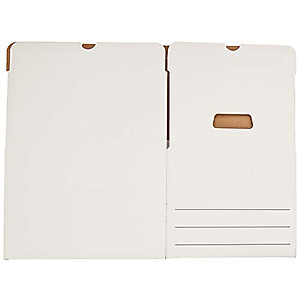 Amazon Basics Medium Duty Storage/Filing Boxes with Lid and Handles - Legal/Letter Size, 16.2 x 12.5 x 10.5 inches, 12-Pack