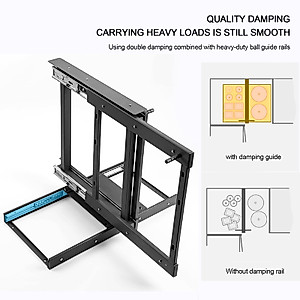 ZHIRCEKE Soft-Close Blind Corner Cabinet Pull Out Basket - 4 Shelf Slide Out Cabinet Organizer for Kitchen Blind Base Corner Cabinets,Open Right