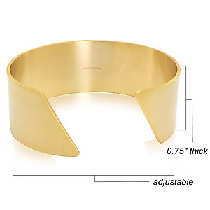 Molten Jewel 14k Plated Gold Cuff Bangle Bracelet | Arm Cuff | Gold Bangles | Gold Cuff Bracelets for Women | Gold Wrist Cuffs |
