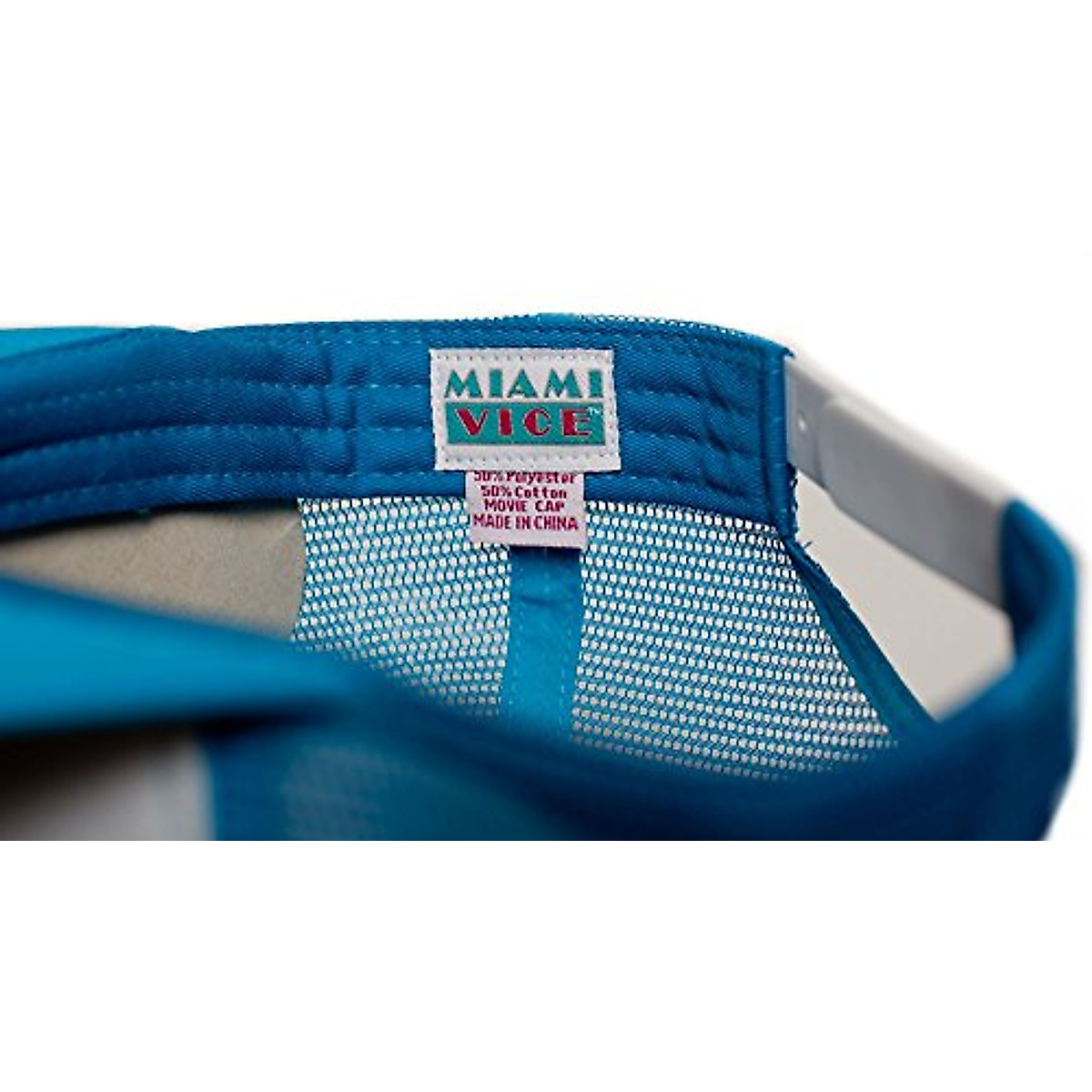 Miami Vice 80s Unisex-Adult One-Size Trucker Hat Aqua/White