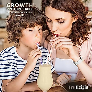 TruHeight Growth Protein Shake Ages 5+ (Vanilla) - Clinically Proven Nutrients, Vitamins, & Minerals for Kids, Teens & Young Adults - Immune Support, Non-GMO, Gluten-Free, Powder Shakes & Snacks