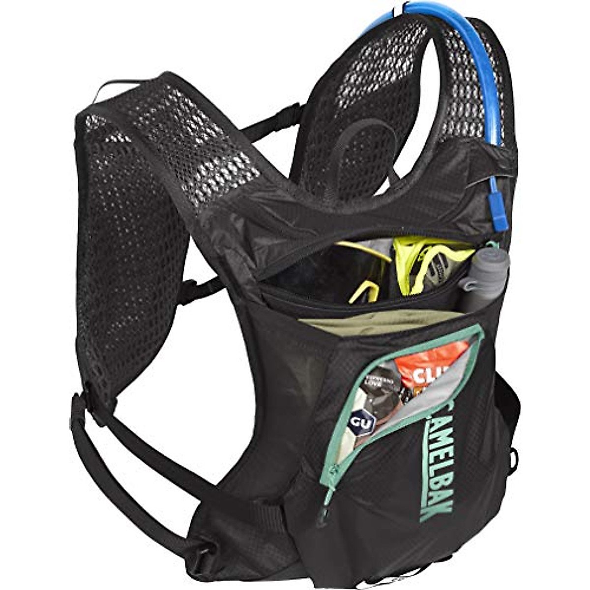 CamelBak Women's Chase Bike Vest 50oz - Hydration Vest - Easy Access Pockets, Black/Mint