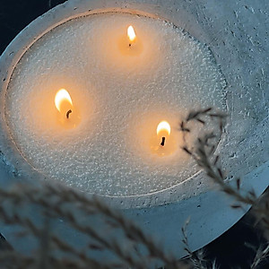 Candlera Pearled Candle Sand - 650g / 23 oz +30 Cotton Wicks, Unscented, Non-Toxic Luxury Candle Powder, Long-Lasting 80+ Hours, Eco-Friendly, Refillable White Candle with 30 Wicks Included