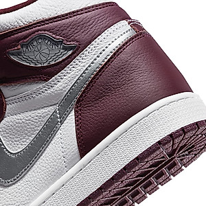 Nike Men's Air Jordan 1 Retro High Sneaker, Bordeaux/White-metallic Silver, 10