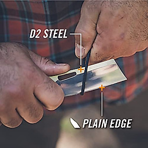 Gerber Gear 31-003902 Flatiron Micarta Folding Pocket Knife Cleaver, 3.6 Inch Blade, Grey