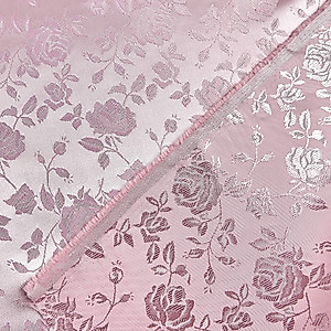 Rose Satin Jacquard Pink, Fabric by the Yard