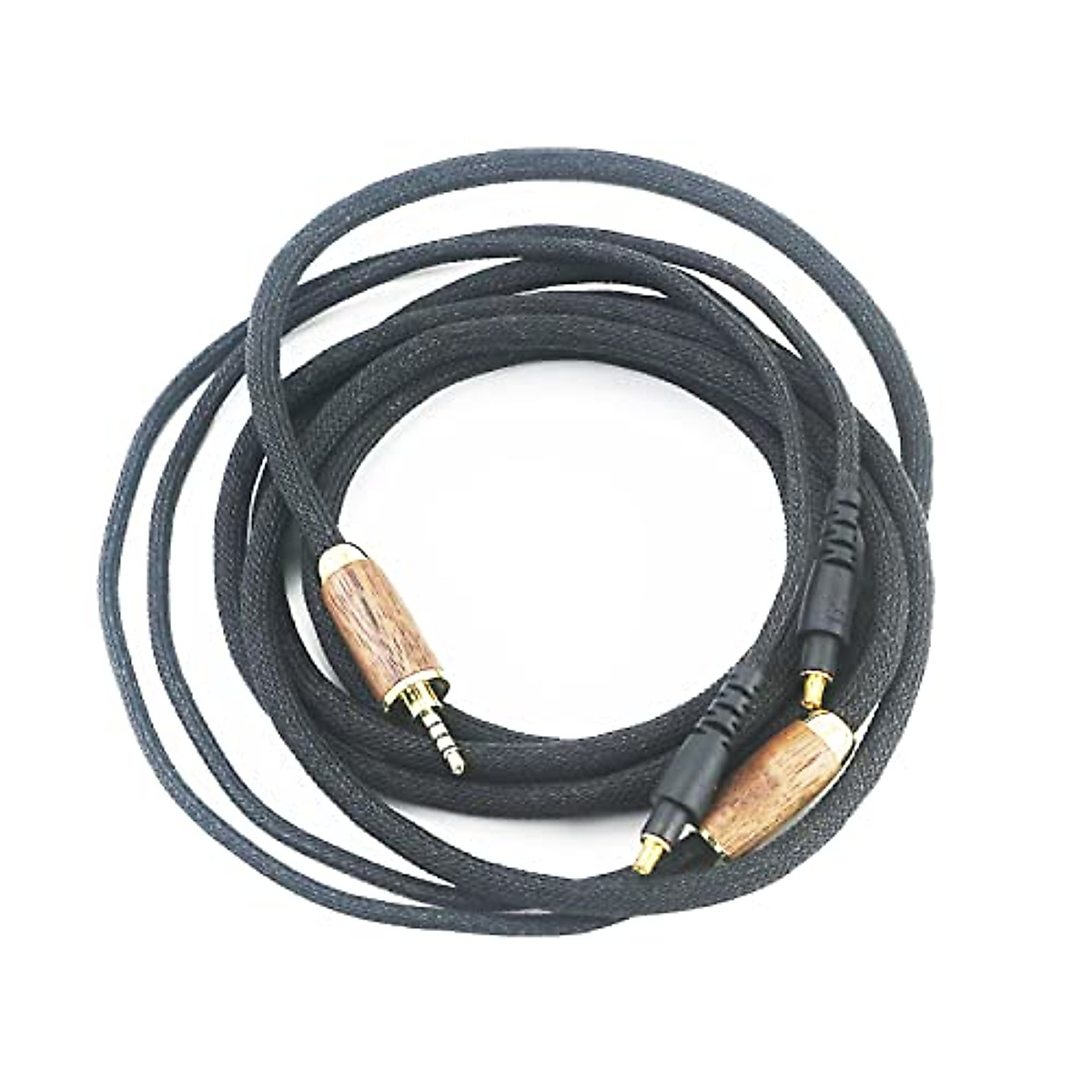 NewFantasia 2.5mm Trrs Balanced Male 6N OCC Copper Silver Plated Cord 2.5mm Balanced Cable Compatible with Audio-Technica ATH-MSR7b ATH-SR9 ATH-ESW990H ATH-AP2000Ti Headphone Walnut Wood Shell