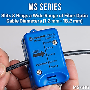 Jonard Tools TK-108 Fiber Optic Mid Span Slit & Ring Tool Kit (1.2 mm-18.2 mm)