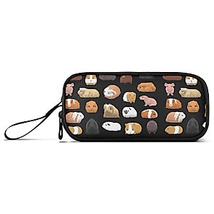 Fisyme Guinea Pig Cartoon Pencil Case Large Capacity Pen Box Makeup Pouch Holder Organizer Stationery Bag for School Office College Adults