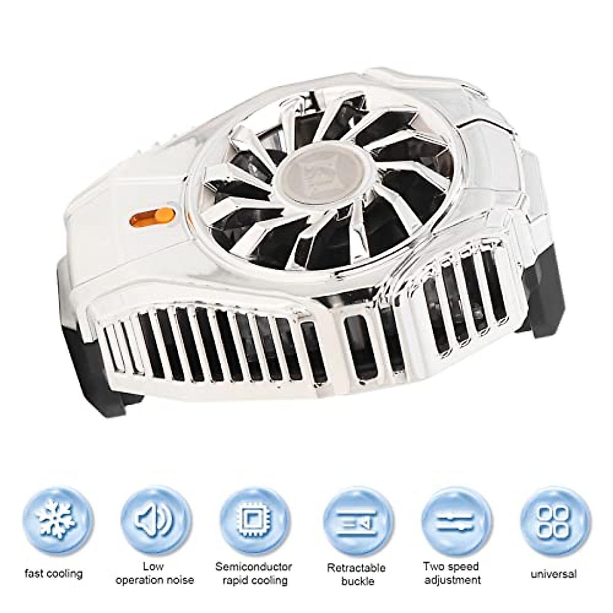 ENZZ Mobile Phone, Anti Slip Phone Semiconductor Noise Reduction Small ABS Silicone for Electronic Sports for Game Lover (Silver)