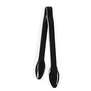 Set of 6 - Heavy Duty Black Serving Tongs - 12 inch - Plastic Disposable Salad Tongs - High Heat Plastic, Catering, Salads, Bakery, Buffets, BBQ, Ice, Hot and Cold Foods (12")