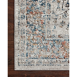 Loloi II Bianca Collection BIA-02 Stone/Multi 6'-7" x 9'-2" Area Rug