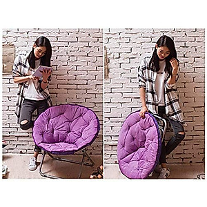 XZGDEN Lightweight Moon Chair/Lounger Chair/Lunch Break fold Chair/backrest Chair/Sun Chair Single (Color : Khaki)