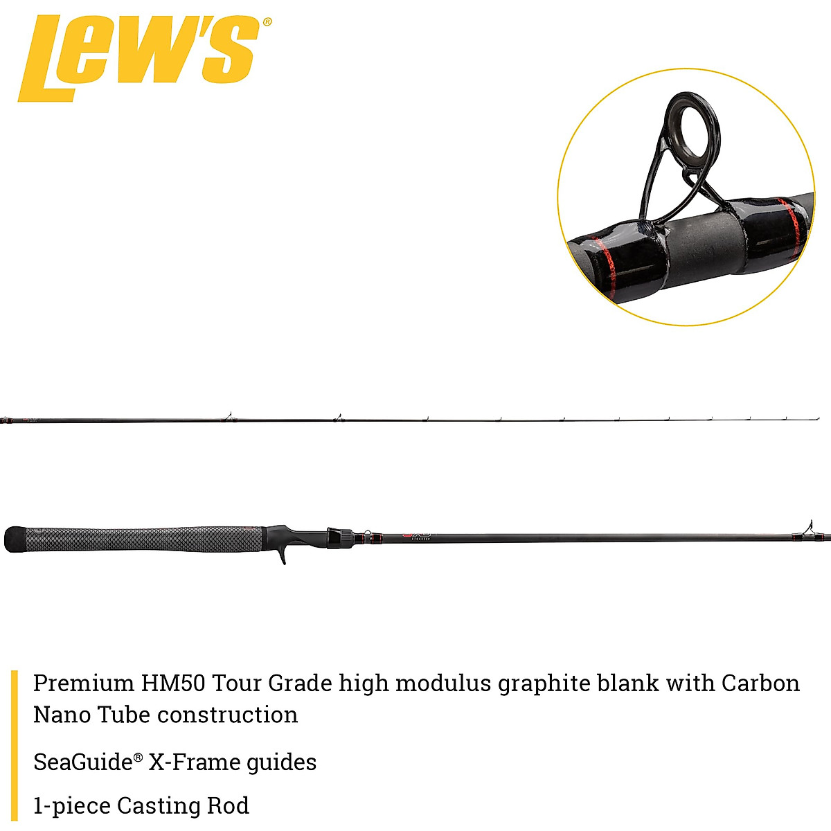 Lew's XD Series 7'6"-1 Med. HVY. Crankbait Casting Rod