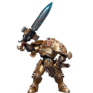 HiPlay JoyToy Warhammer 40K Collectible Figure: Adeptus Custodes Custodian Guard with Sentinel Blade 1:18 Scale Action Figures JT7837 (Guard with Sentinel Blade)