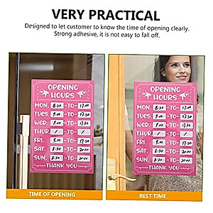 Ciieeo 3pcs business hours sign hours of operation signs open signs for business store open signs business hours door closed open hour labels neon open sign variable customize office pvc