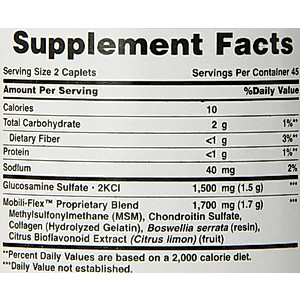 Puritan's Pride Triple Strength Glucosamine, Chondroitin & MSM Joint Soother, 90 Coated Caplets