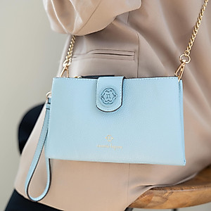 Nanette Lepore Triple Convertible Wallet on a String Ice Blue One Size