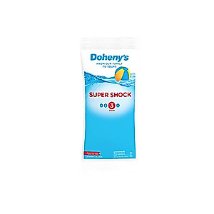 Doheny's Chlorine Super Shock | 100% Professional-Grade | Quickly Dissolving & Fast-Acting Granular Pool Sanitizing Treatment | Highly-Concentrated 68% Calcium Hypochlorite | 1 LB Treats 10,000 Gallons | Made In The USA | 24 x 1 LB Bags