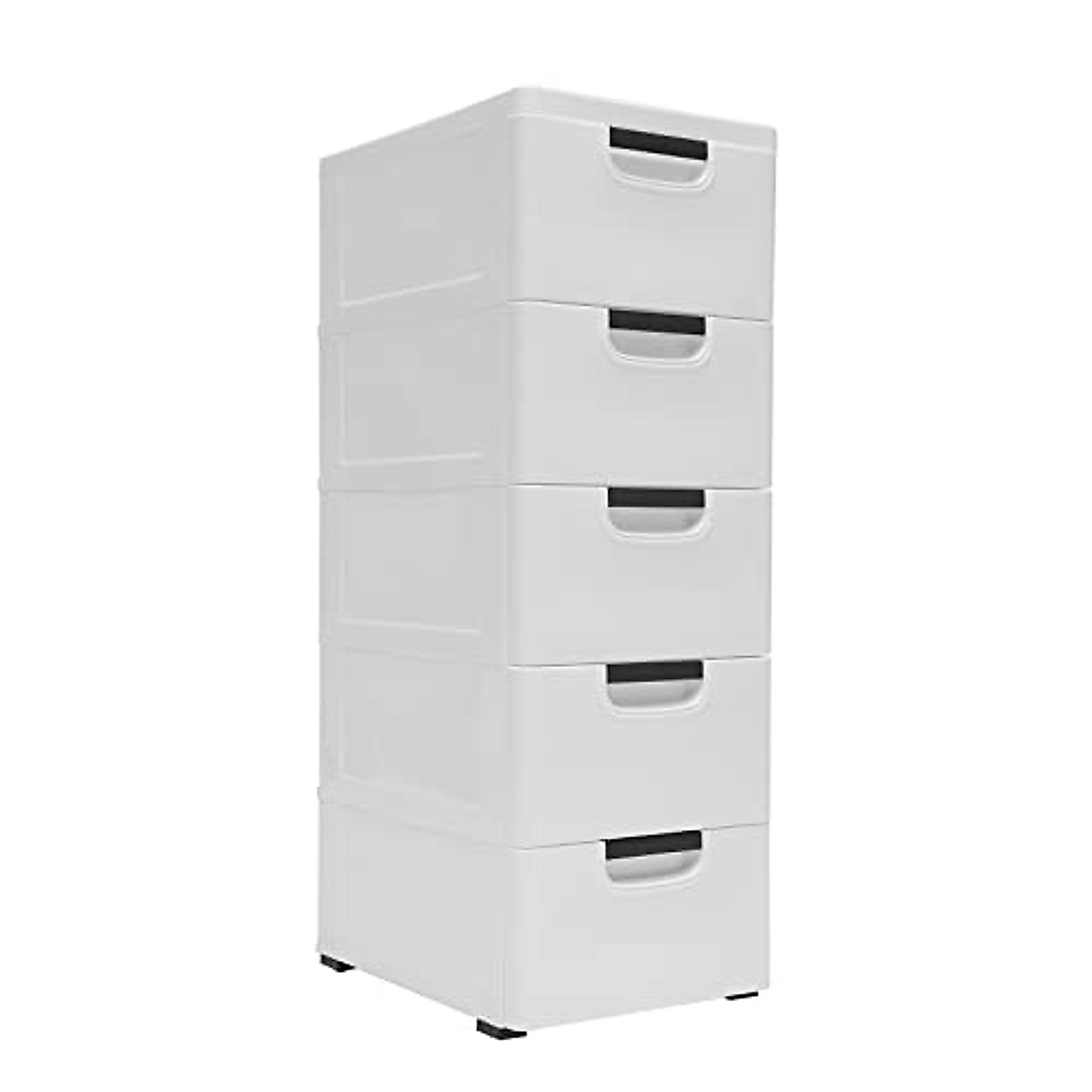 Plastic Drawers Dresser, 5 Drawer Stackable Vertical Clothes Storage Cabinet, Bedroom Tall Small Chest Closet, Organizer Unit for Hallway Entryway, Home Furniture