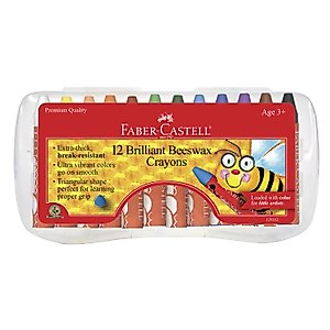 Faber Castell FC129112 Beeswax Crayons, 9.75" Height, 4.5" Width, 0.75" Length (Pack of 12)