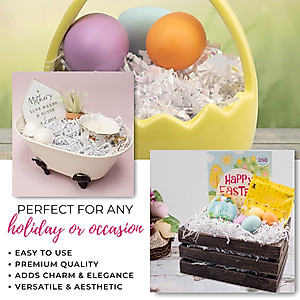 MagicWater Supply Crinkle Cut Paper Shred Filler (4 oz) for Gift Wrapping & Basket Filling - Diamond White