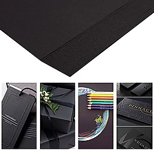 Black Cardstock - 12’’ x 12’’ 85lb Cover Card Stock Paper Perfect for Scrapbooking, Crafts, Business Cards 30 Sheets 230g UAP05BK