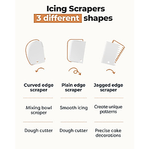 Kootek Cake Decorating Kits Supplies with Cake Turntable, 12 Numbered Cake Decorating Tips, 2 Icing Spatula, 3 Icing Smoother, 2 Silicone Piping Bag, 50 Disposable Pastry Bags and 1 Coupler