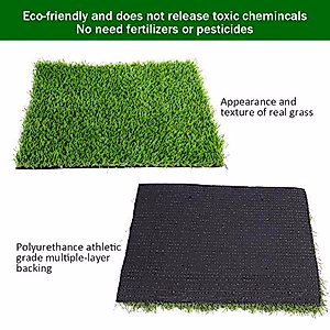 0.8inch Realistic Synthetic Artificial Grass Turf,Thick Faux Grass Indoor Outdoor Landscape Lawn Pet Dog Turf Carpet for Garden Backyard Balcony