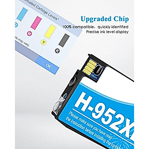 KALOKING Remanufactured Ink Cartridges Replacement for HP 952XL 952 XL for HP OfficeJet 8710 8720 7740 8715 8740 8210 Printer (1 Black, 1 Cyan, 1 Magenta, 1 Yellow, 4Pack)
