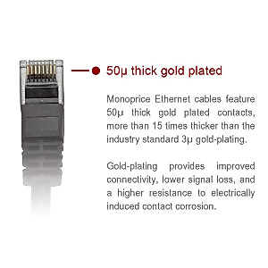 Monoprice Flexboot Cat6 Ethernet Patch Cable - Network Internet Cord - RJ45, Stranded, 550Mhz, UTP, Pure Bare Copper Wire, 24AWG, 30ft, Orange