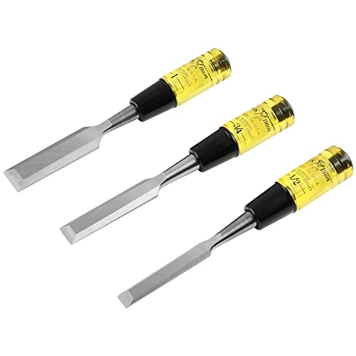 Buck Brothers 1201030 3-Piece Professional Wood Chisel Set, Woodwork Chisel, For Woodworkers Tool Set, For Wood Chisel Sets, Carpentry Tools