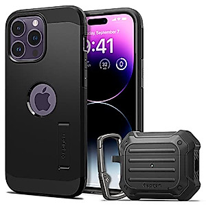 Spigen Tough Armor (MagFit) Designed for iPhone 14 Pro Max Case and Tough Armor Designed for AirPods Pro 2nd Generation Case