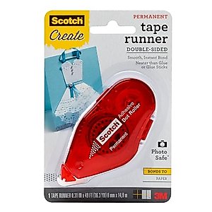 Scotch Tape Runner, Double Sided Tape Roller, .31 in x 49 ft, 1/Pack