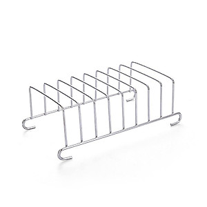 REBABA Toast Bread Rack Holder 8 Slots Stainless Steel Tool Cooling Grid Bread Rack Rectangle Air Fryer Accessories for Home Restaurant