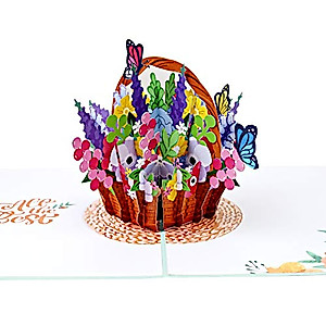 DKT HANDMADE Flower 3d card, Pop up flower cards, Greeting Cards, 3D Card, Card for Mom, Card for Wife, Anniversary Pop Up Cards, Flower Basket 3D Card