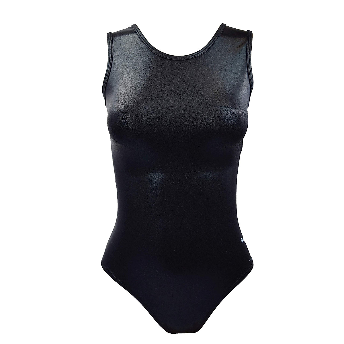 Sookie Active Metallic Sheen Classic Tank Leotard (Deep Black, Ladies - Small)