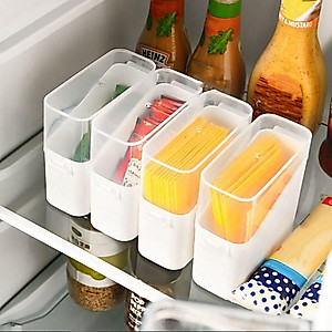 Sliced Cheese Container for Fridge,Cheese Storage Container,Plastic Cheese Slice Holder,Tea Bag Organizer Box,Food Keeping Box Container(transparent)