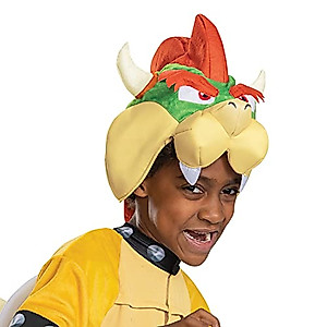 Bowser Costume Hooded Jumpsuit, Official Super Mario Character Costume for Kids, Size (14-16)